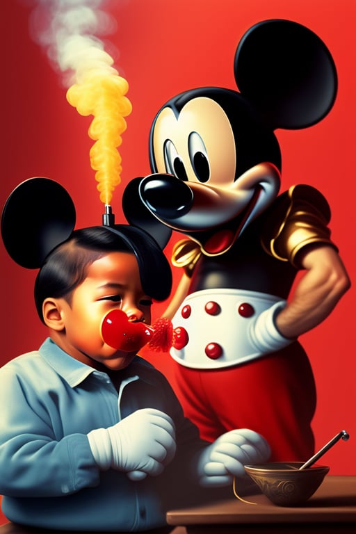 Mickey Mouse Smoking A Joint