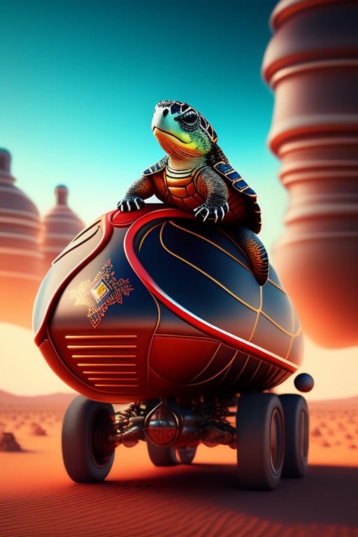 Lexica - alien driving a porsche