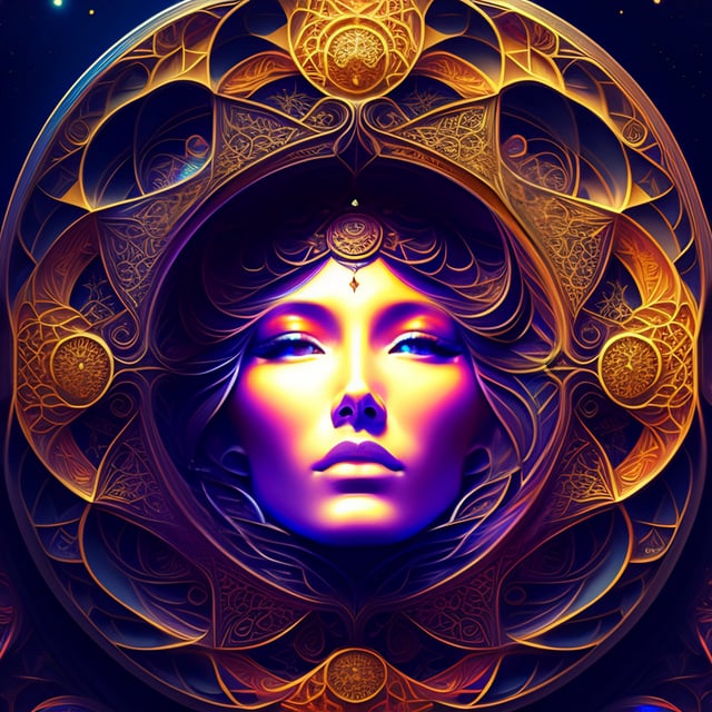 Lexica - illuminated face