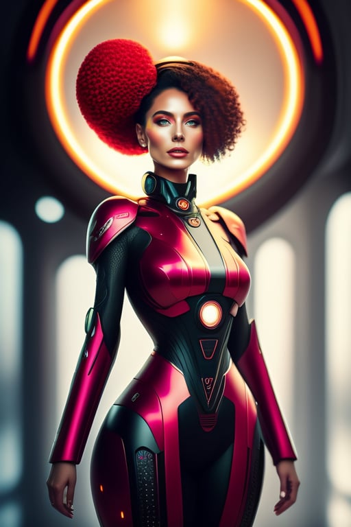 Lexica - red cyberpunk leotard