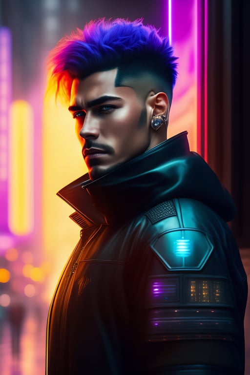 Lexica - cyberpunk handsome boy