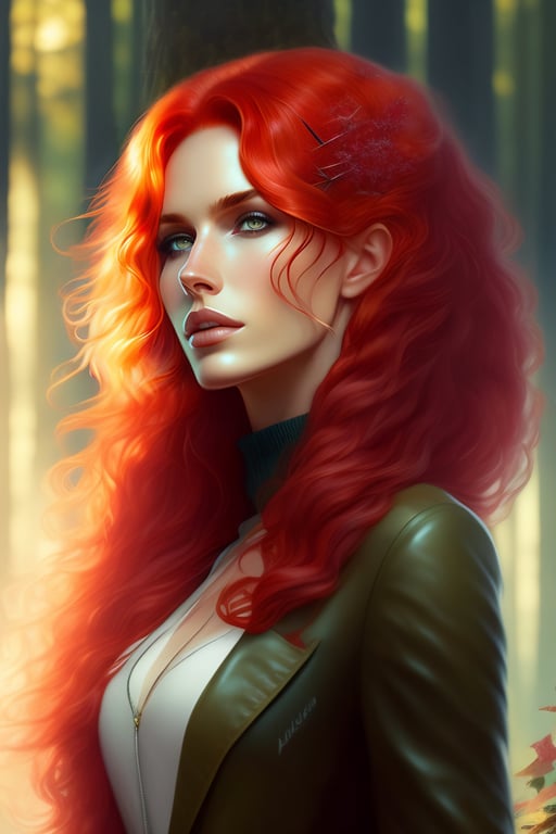 Red Hair Cartoon Woman