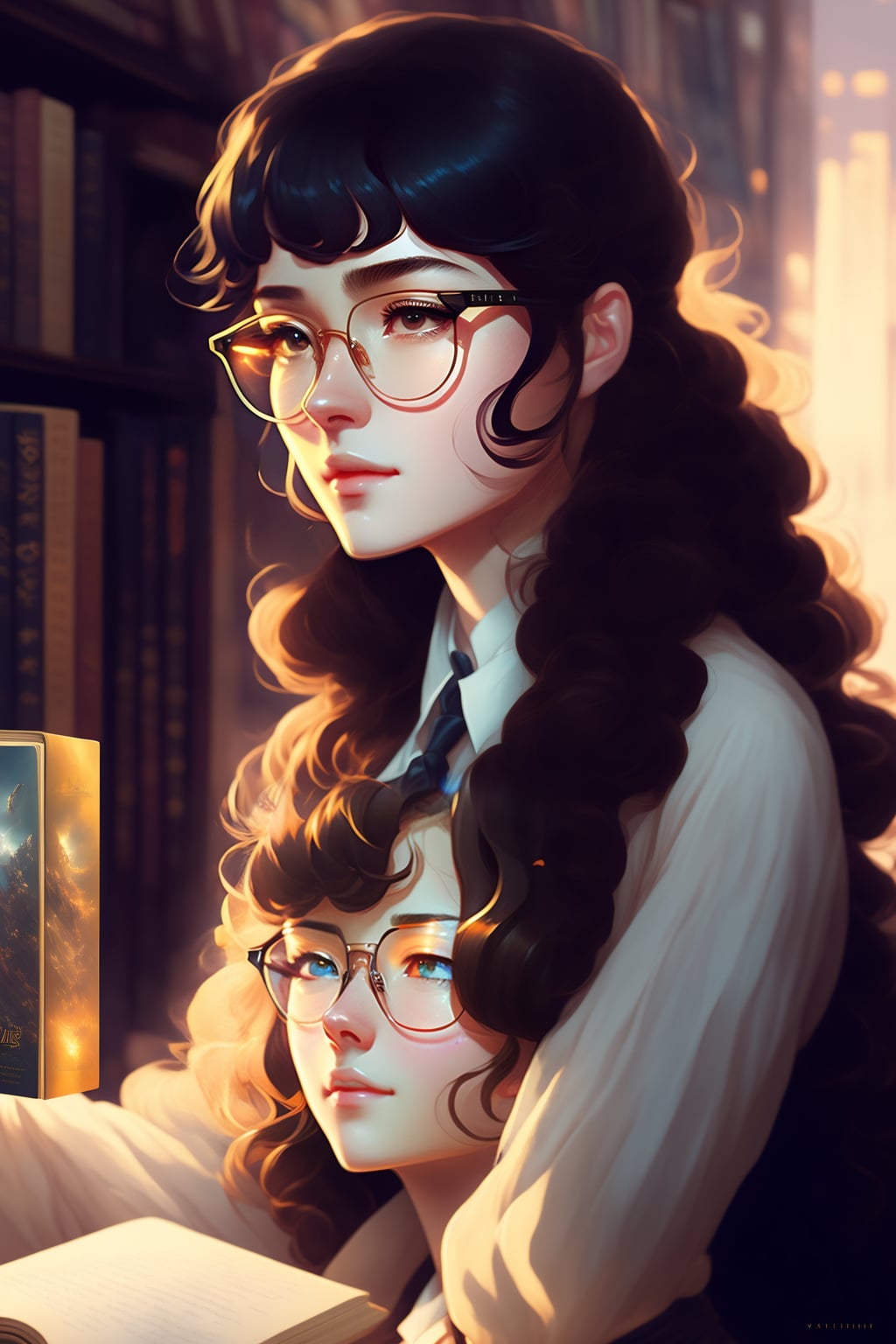 Lexica - girl with glasses