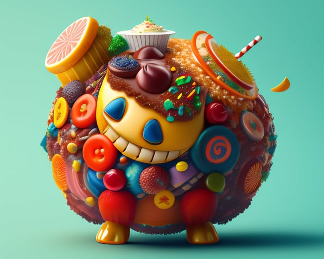 Lexica - landscape made of junk food