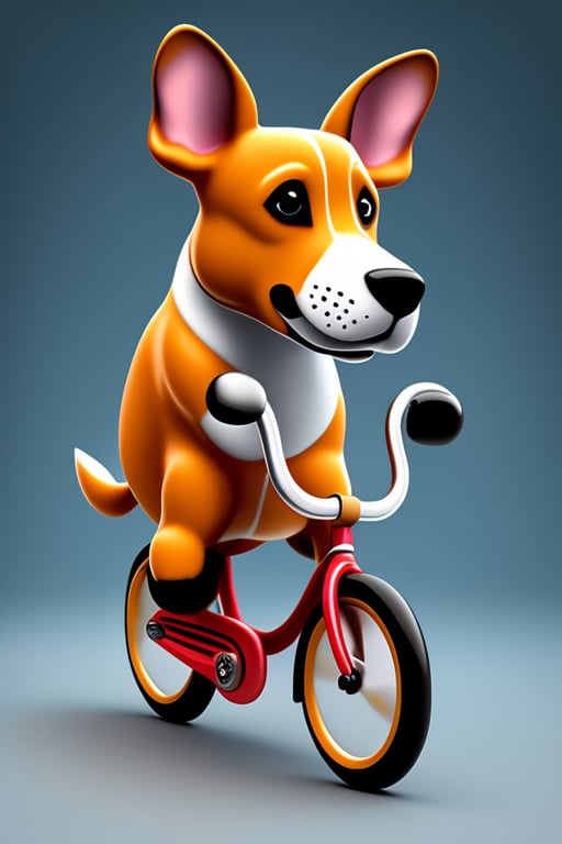 Dog Riding Bike Cartoon