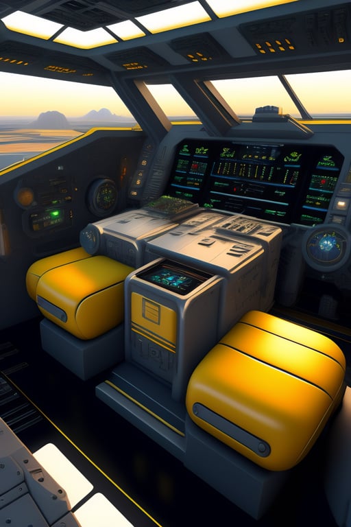 Lexica - detailed minimalist interior cockpit