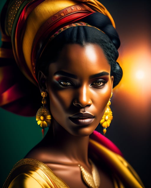 Lexica - exquisitely beautiful african woman
