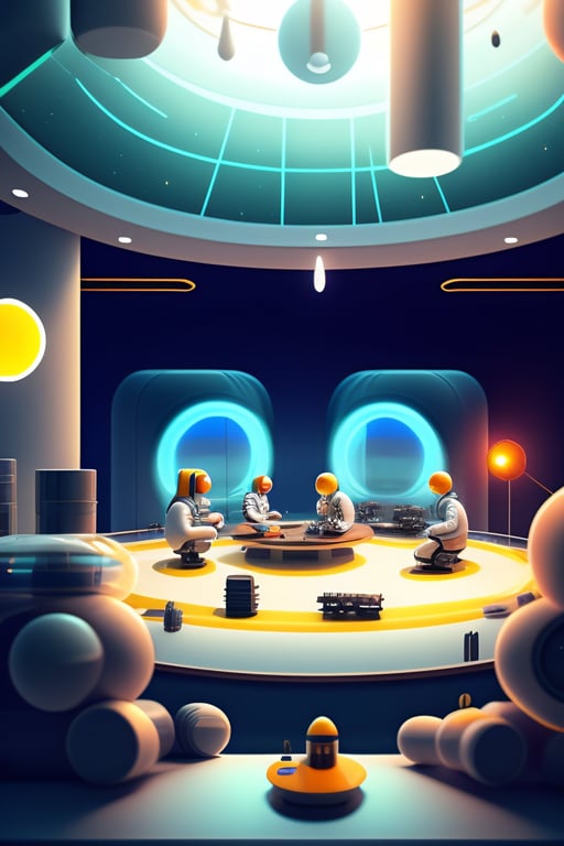 Lexica - cozy and round spaceship lab