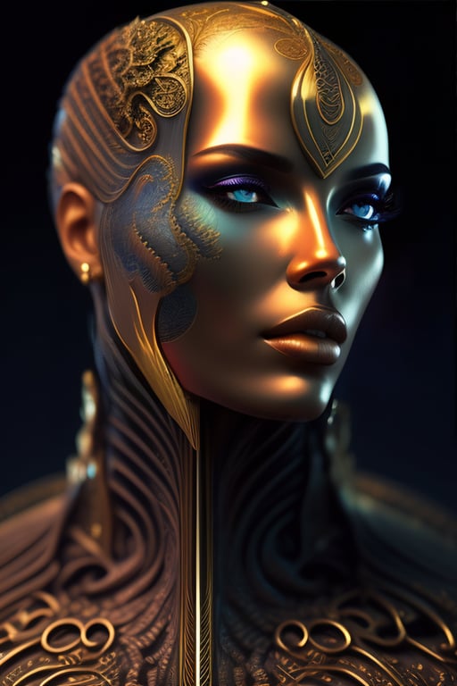 Lexica - detailed portrait of perfect android girl