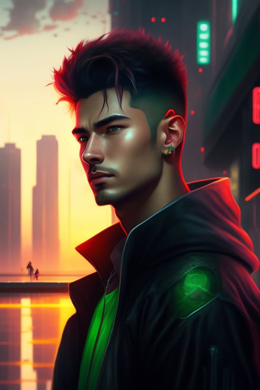 Lexica - cyberpunk handsome boy