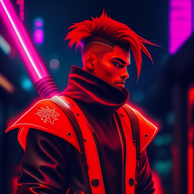Lexica - cyberpunk neon sword