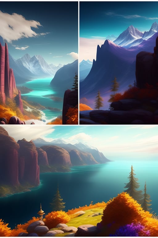 Lexica - stunning and beautiful scenery - highly detailed