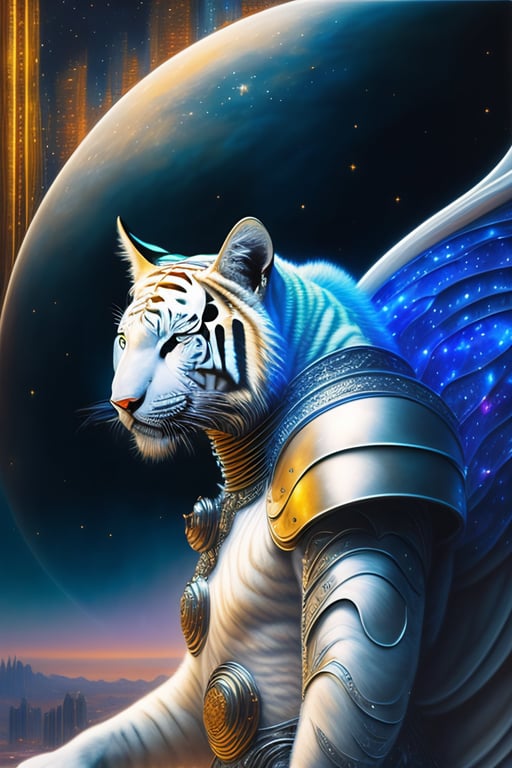 White Tiger With Wings