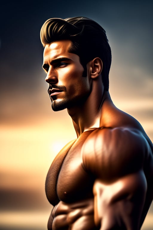Lexica - silhouette of a fit man