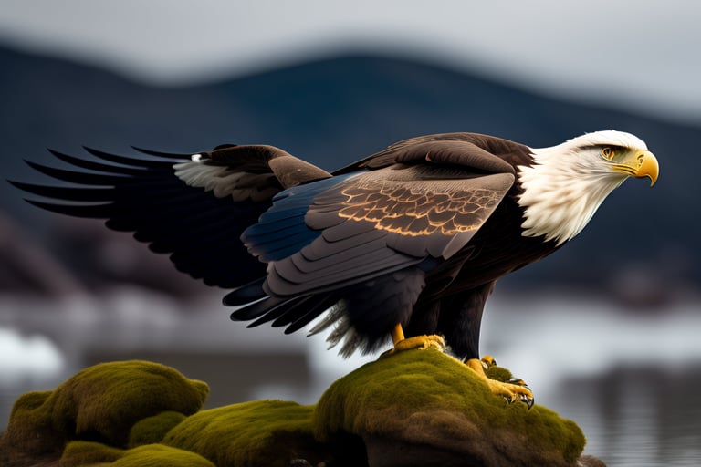 Lexica - an eagle riding