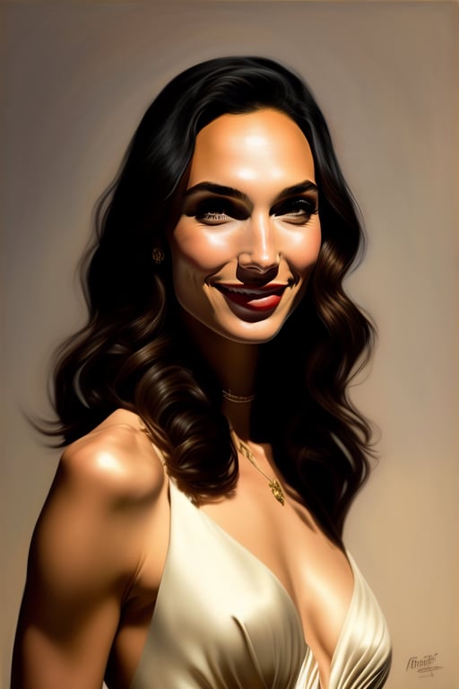 Lexica - gal gadot as a drawing girl