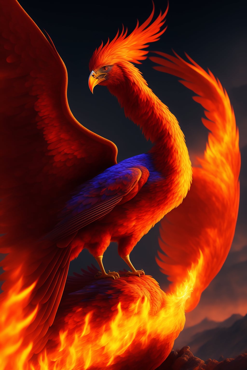 Lexica - fire phoenix