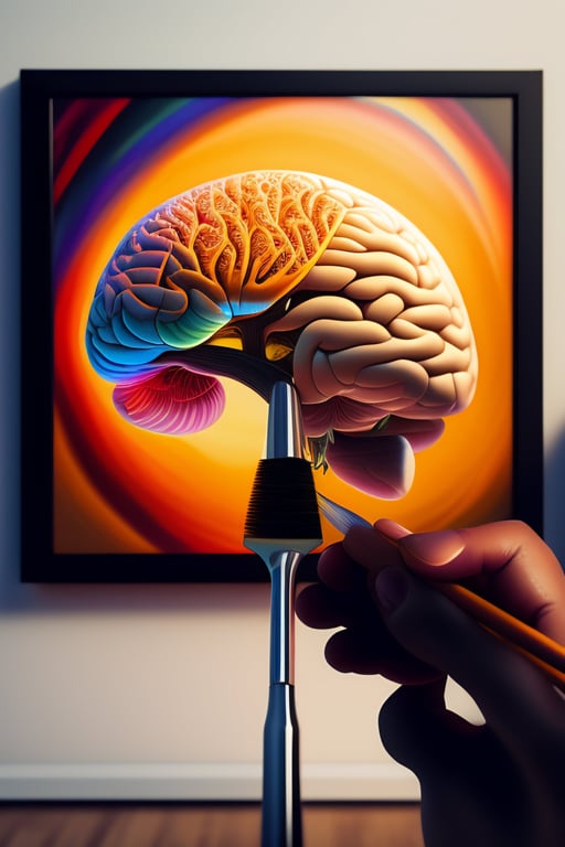 Lexica - vann gogh style paint of a brain with tentacles