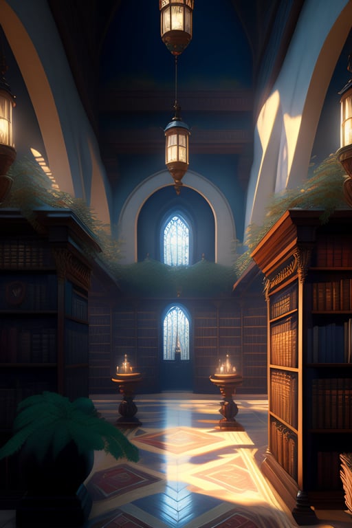 Lexica - victorian library interior