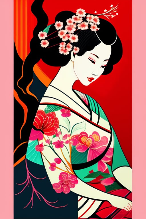 Lexica - japanese style drawing