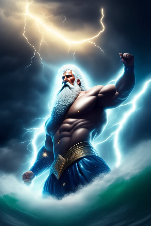 Zeus Throwing Lightning Bolt