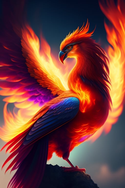 Lexica - fire phoenix