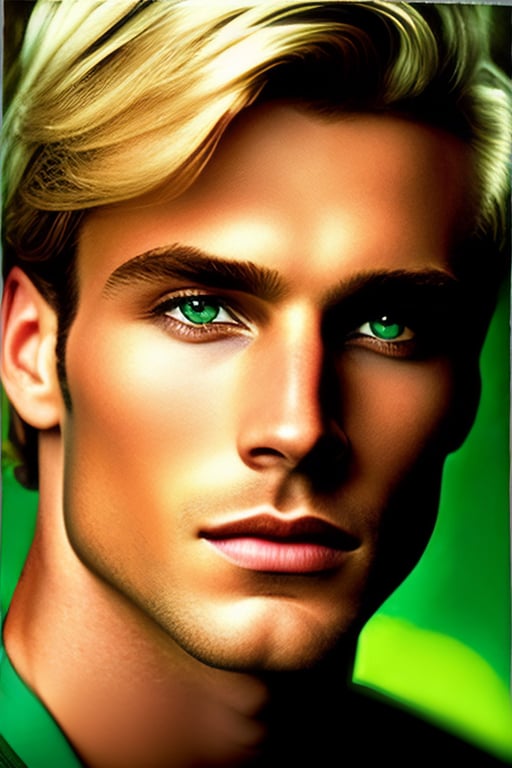 Man Green Eyes