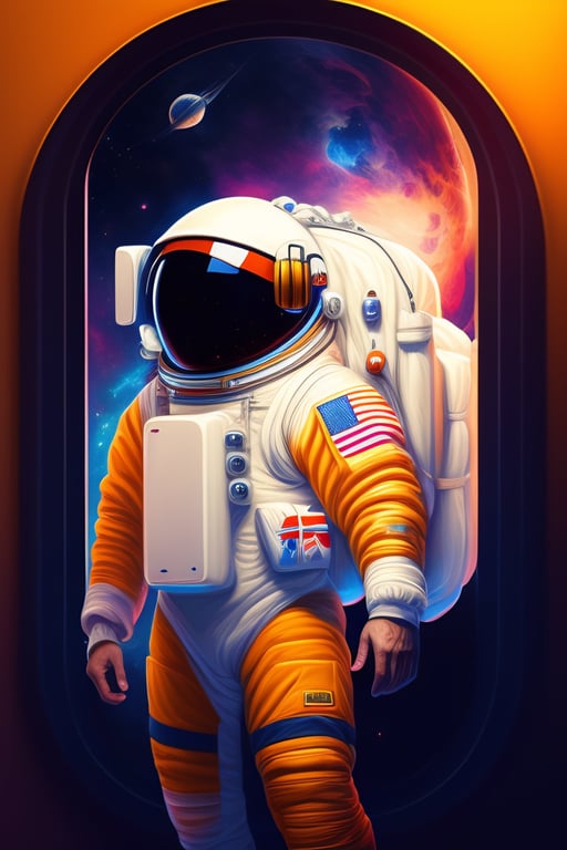 Lexica - astronaut comic art