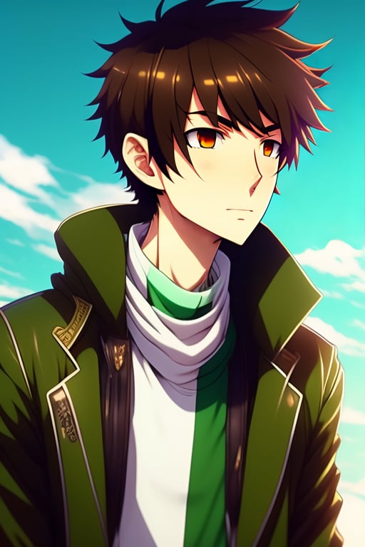 Anime Little Boy With Brown Hair