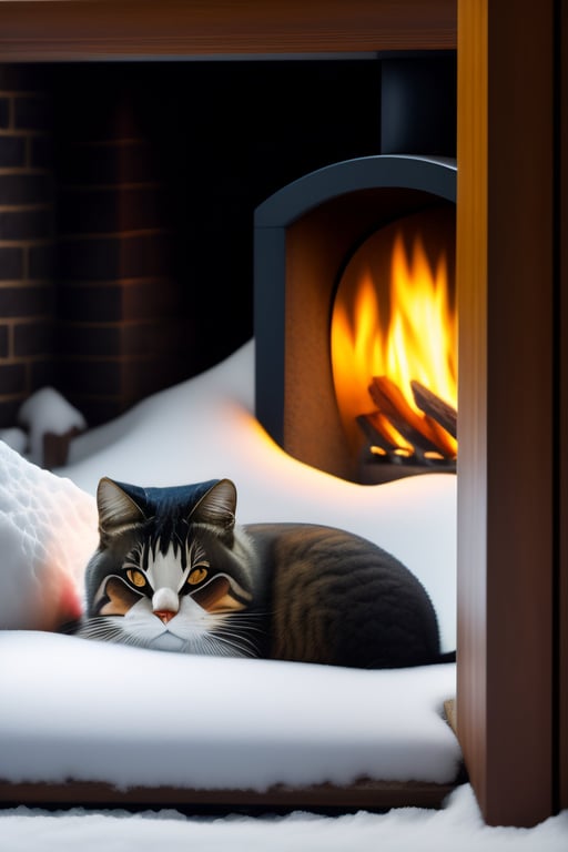 Sleeping In Front Of A Fire