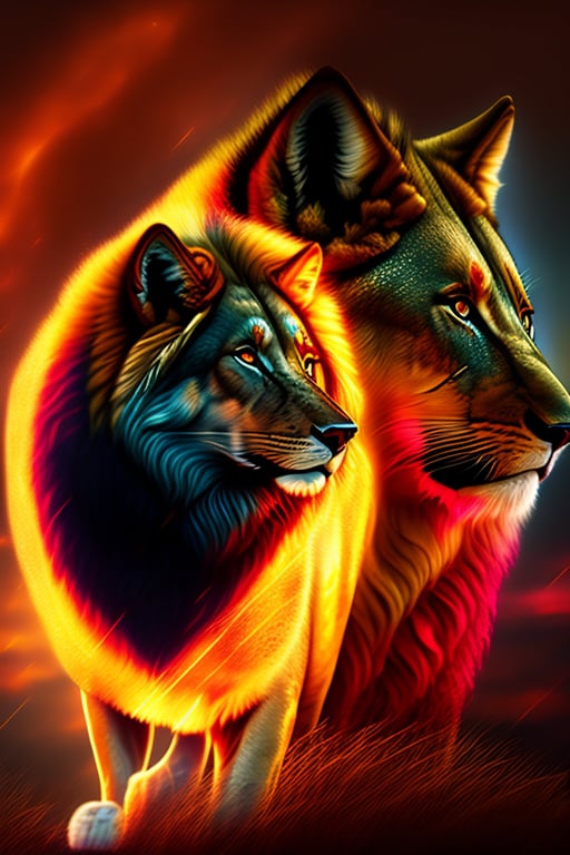 Half Wolf Half Tiger