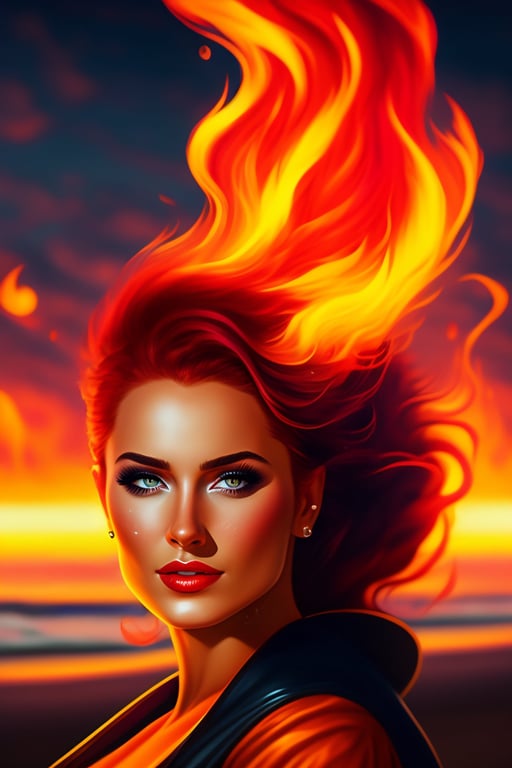 Girl With Fire Red Hair