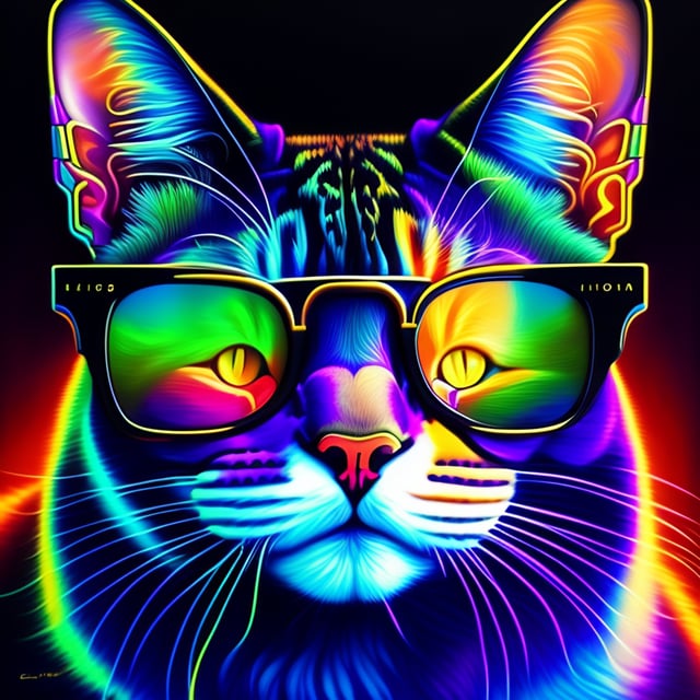 Trippy Cat Glasses
