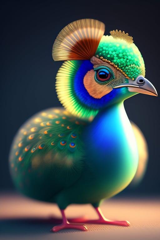 Cute Baby Peacock
