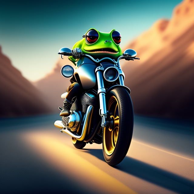 Kermit The Frog Driving Motorcycle
