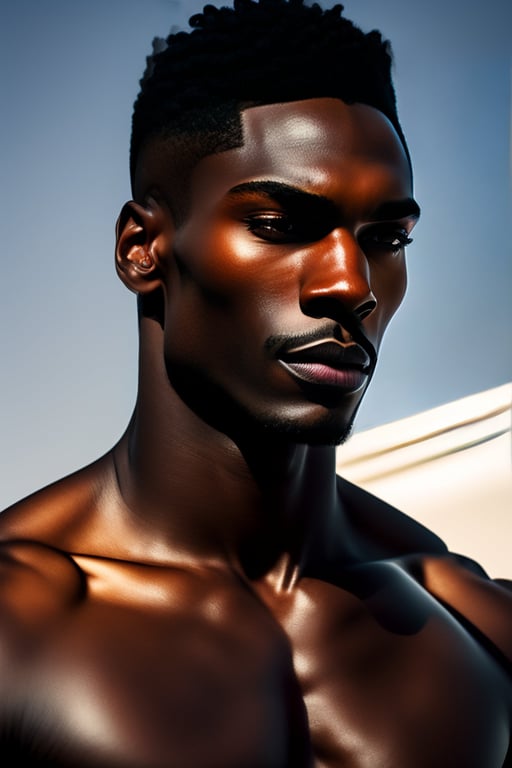 Dark Skin Male Model