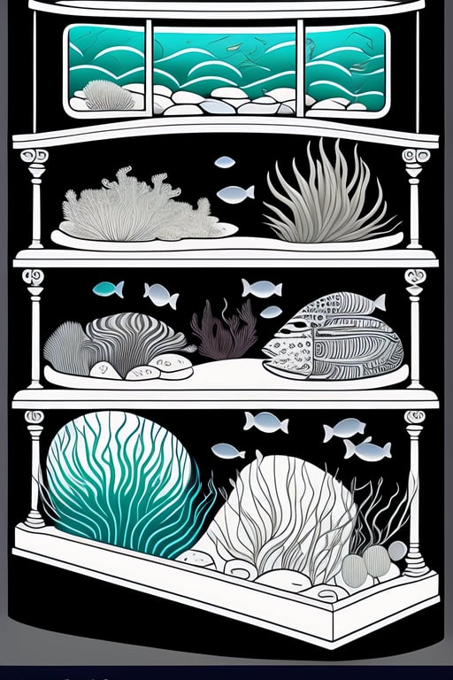 Rectangle Fish Tank Cartoon