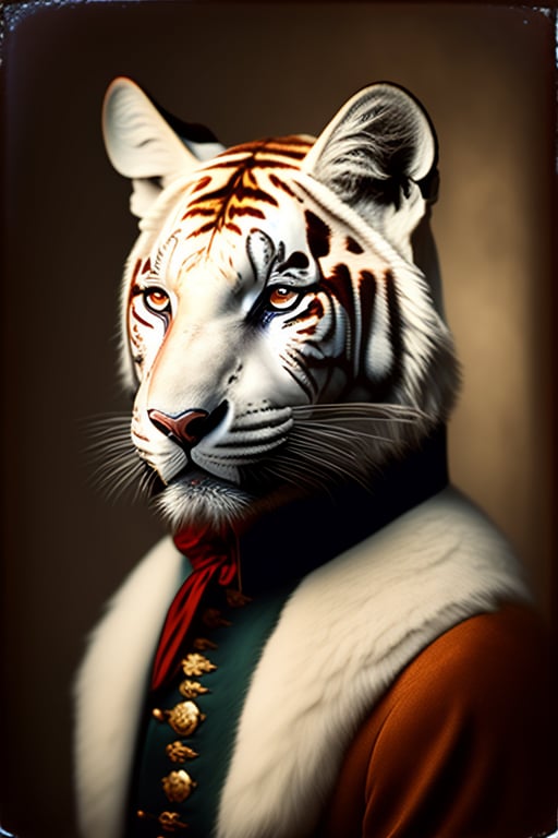 Half Man Half Tiger Face Drawing