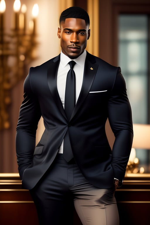 Handsome Black Man In Suit