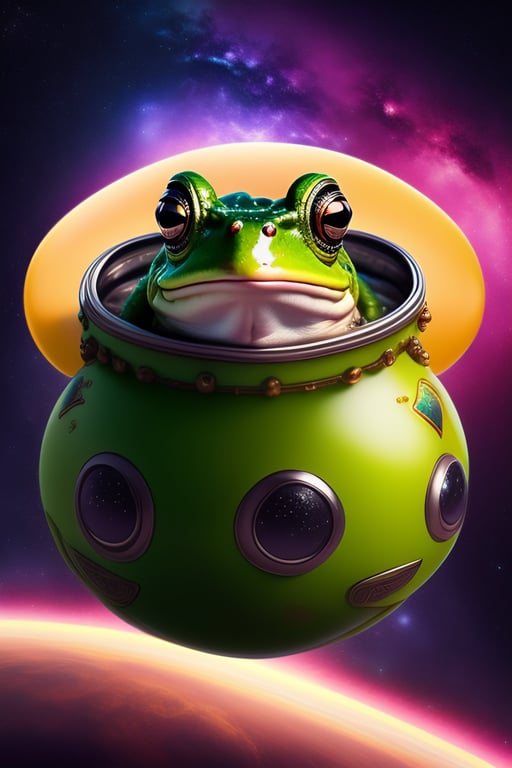 Space Shuttle And Frog