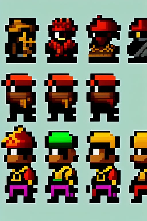 Mario 8 Bit Sprite Sheet