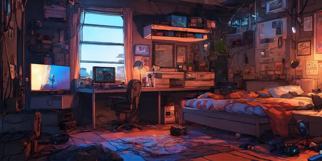 Lexica - cozy and messy room