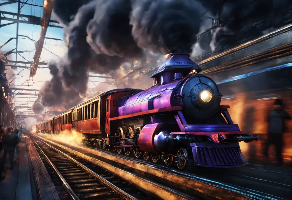 Lexica - pink steam locomotive