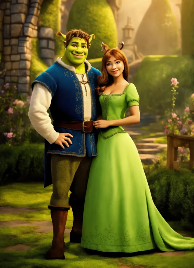 Lexica - buddy holly as shrek