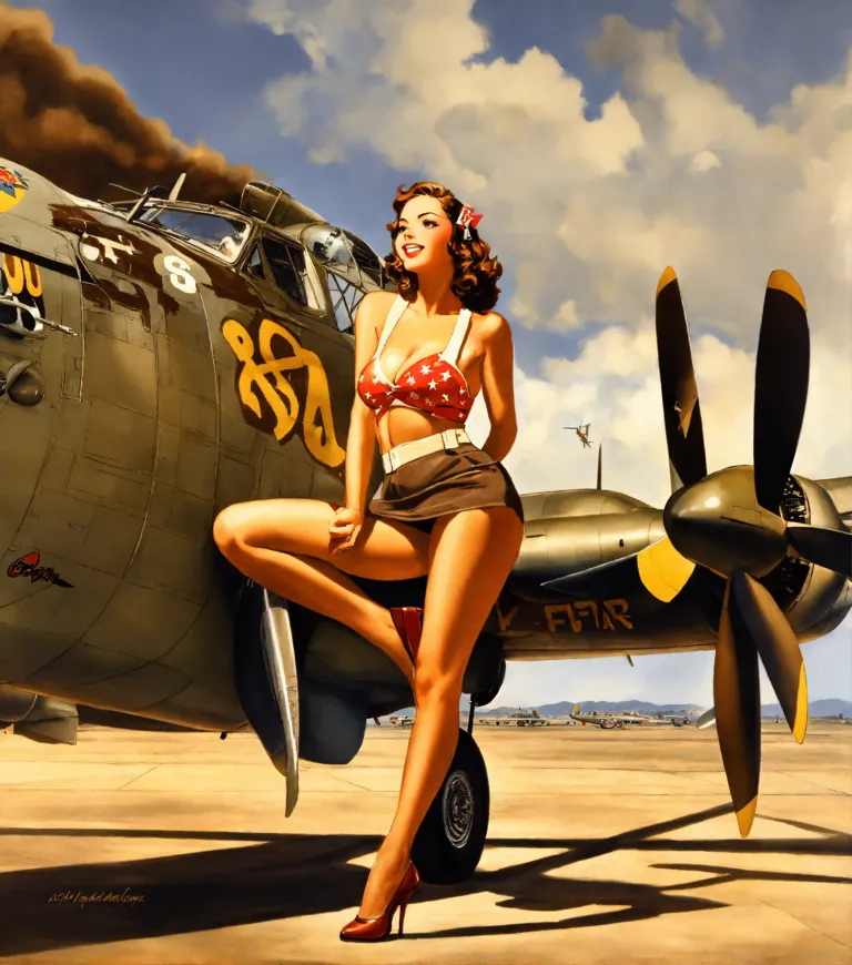 Lexica - ww 2 pinup art