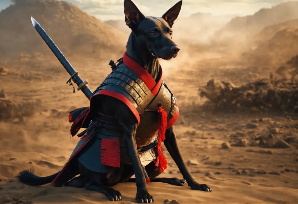 Lexica - samurai dog