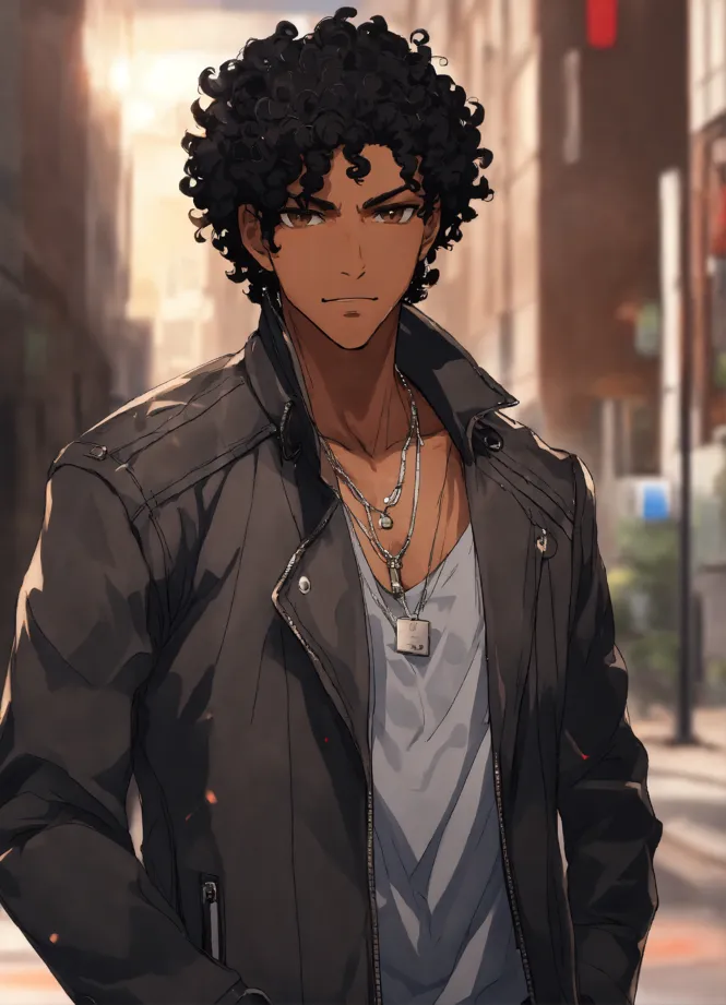 Lexica - anime black man