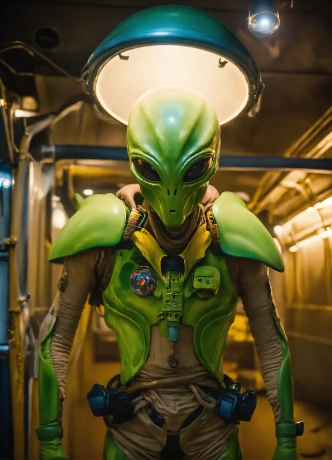 Lexica - alien with a sailer uniform dressed