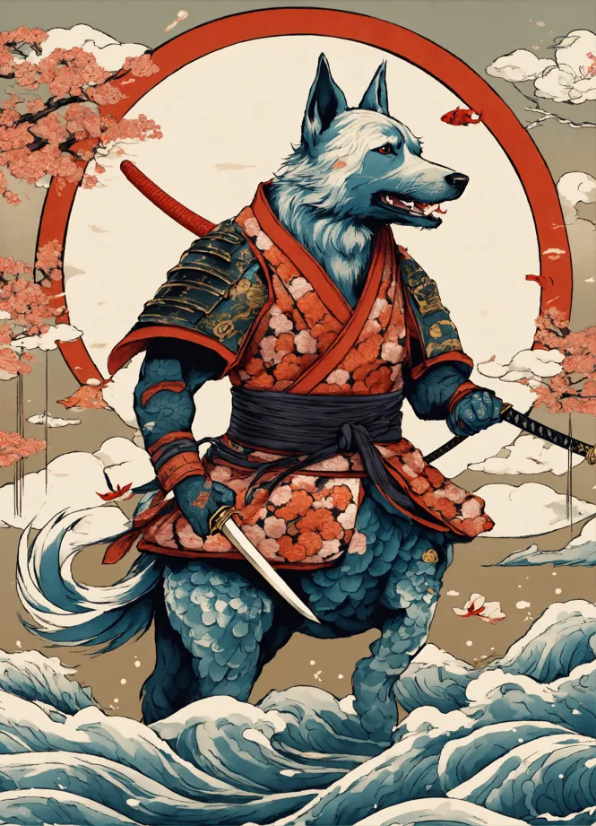 Lexica - samurai dog