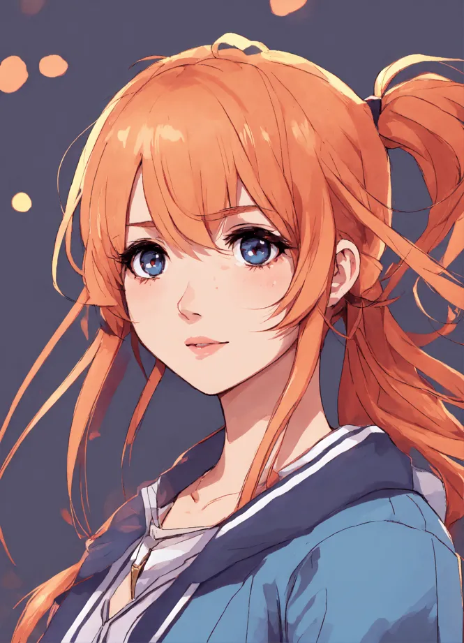 Orange Hair Anime Girl Pfp